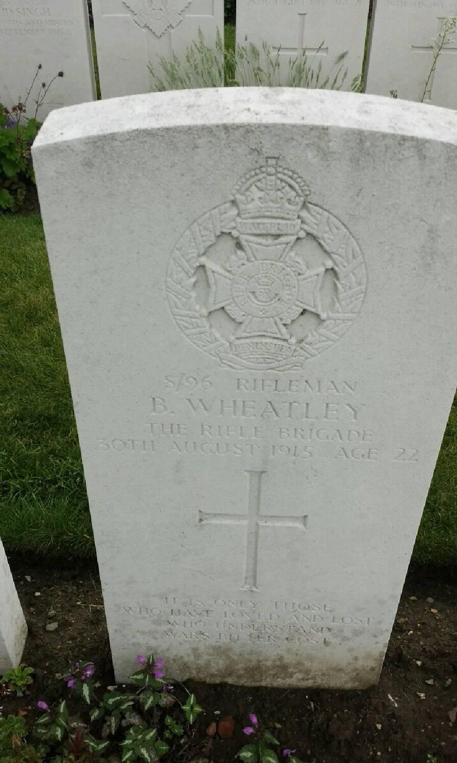 Headstone for Benjamin Wheatley | What Was Lost Is Found